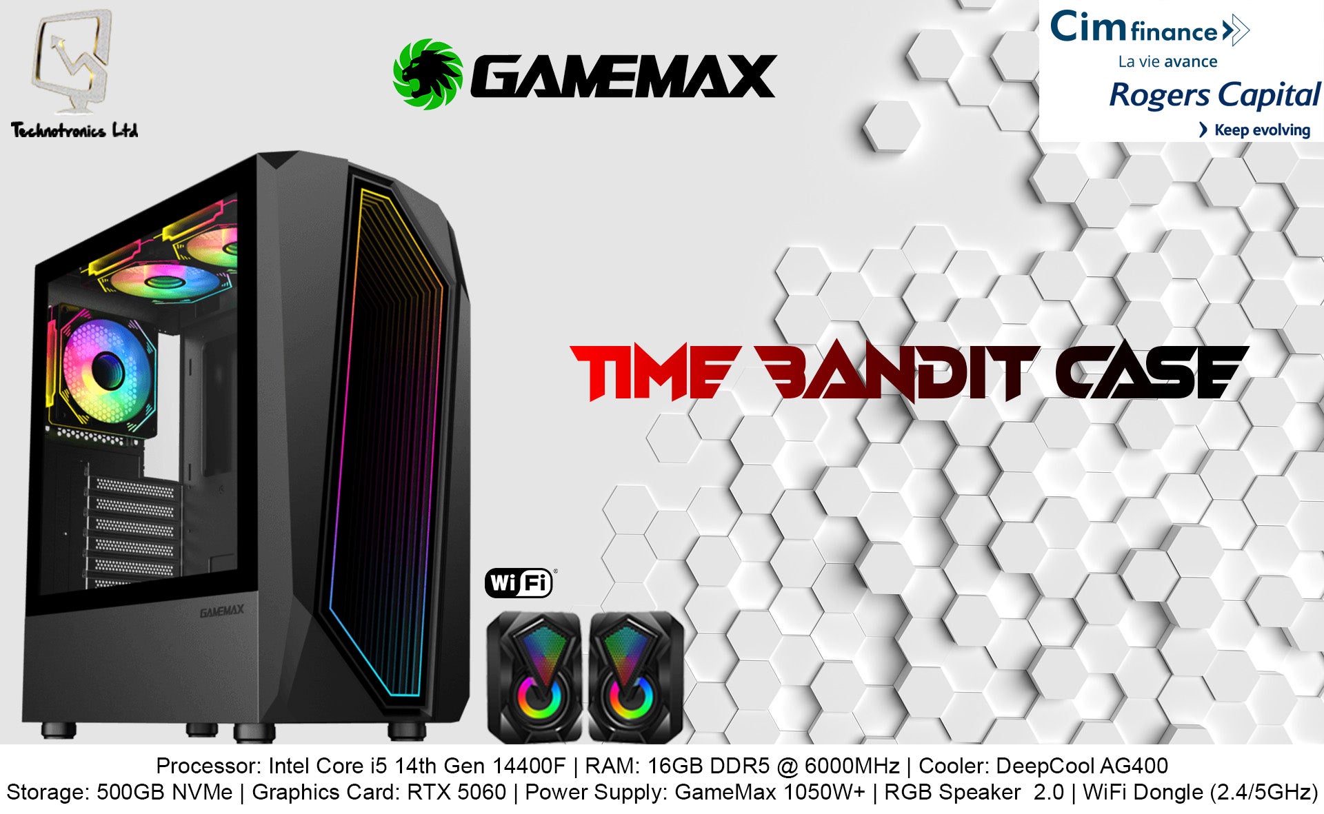 Time Bandit Tower | Processor: Intel Core i5 14th Gen 14400F | RAM: 16 – Technotronics Ltd