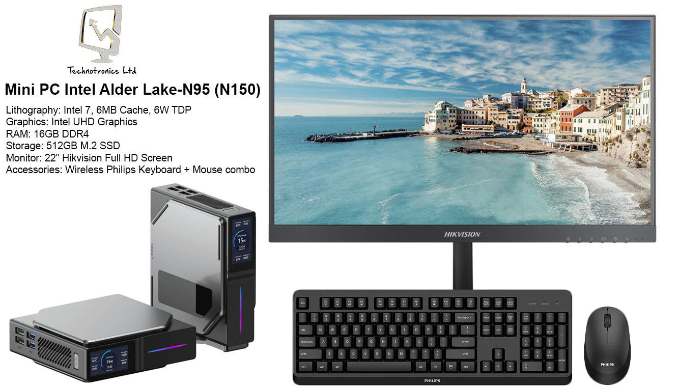 Mini PC Set | Processor: Intel Alder Lake-N95 (N150) | Storage: 512GB ...