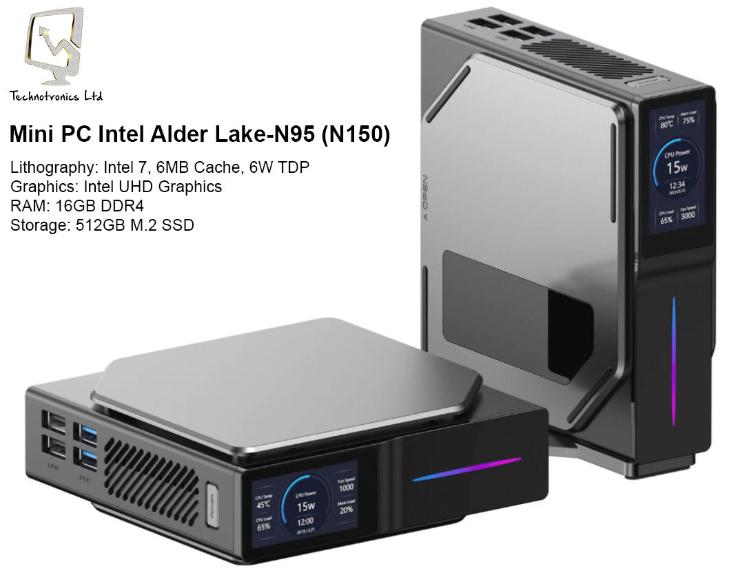Mini PC | Processor: Intel Alder Lake-N95 (N150) | Storage: 512GB M.2 ...